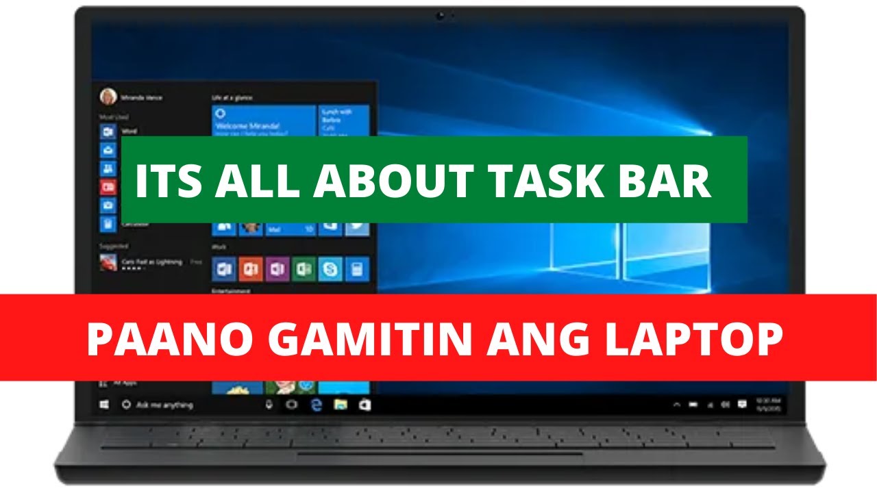 PAANO GAMITIN ANG LAPTOP - TASK BAR AND SETTINGS |PTTV - YouTube