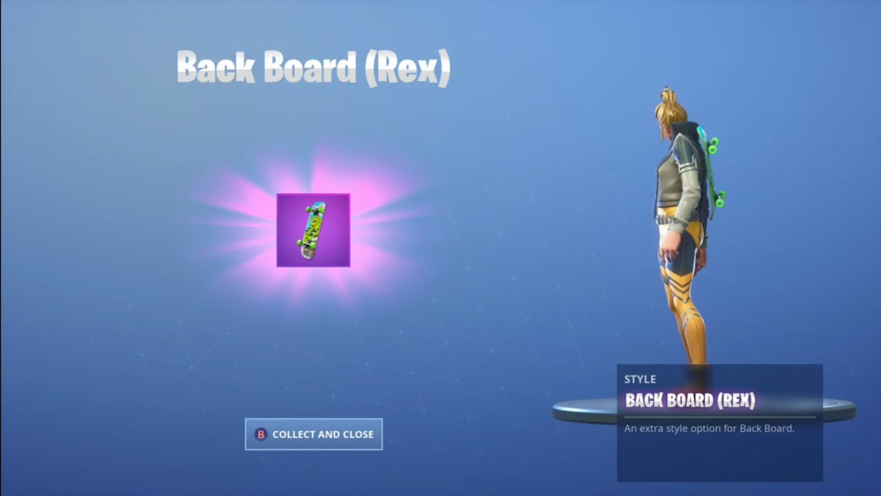 Unlocking the New back board Rex in Fortnite - YouTube