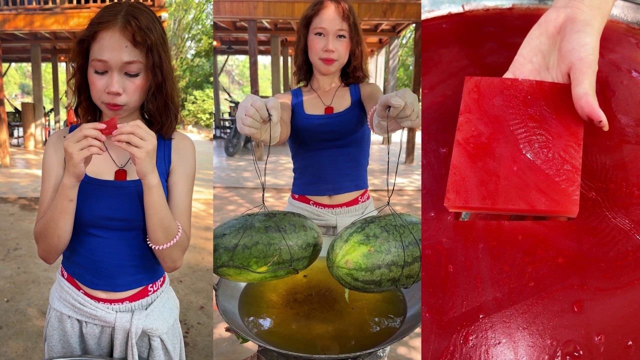 Amazing cooking deep fried watermelon recipe - YouTube