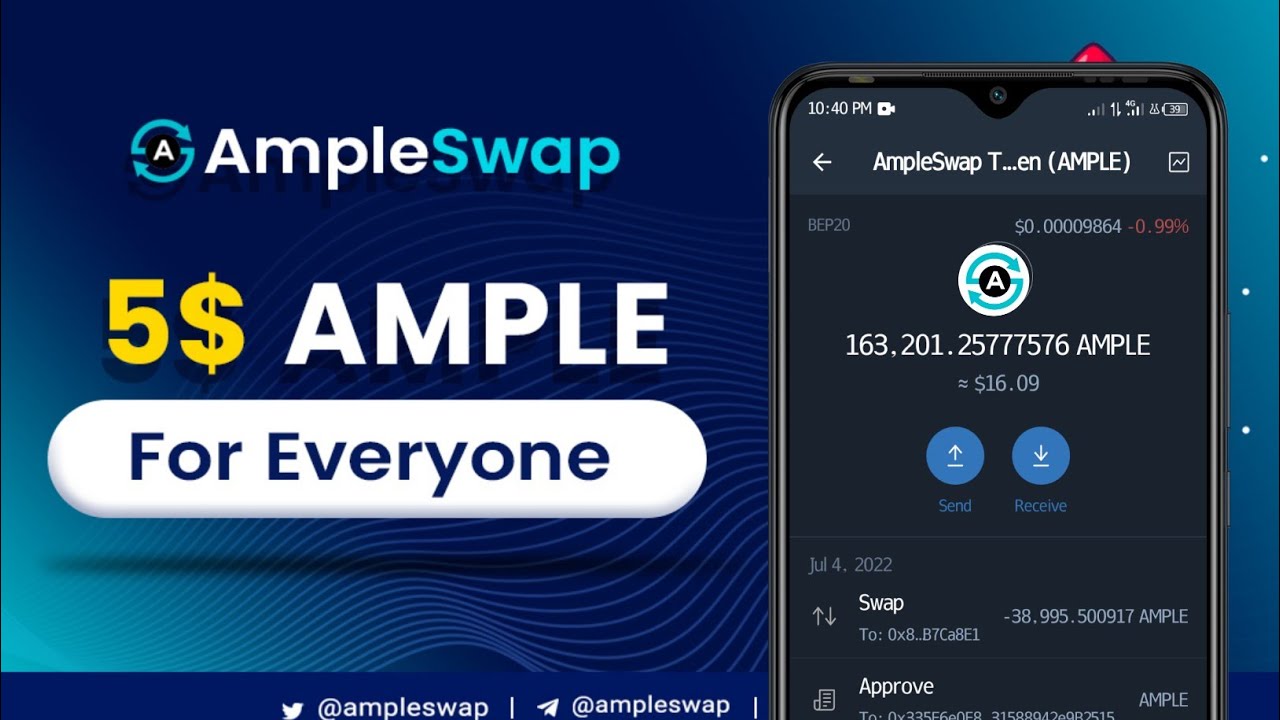 $5 Ample Instant || Ampleswap Wallet || Instant Withdraw Airdrop || New Exchange Crypto Loot ...