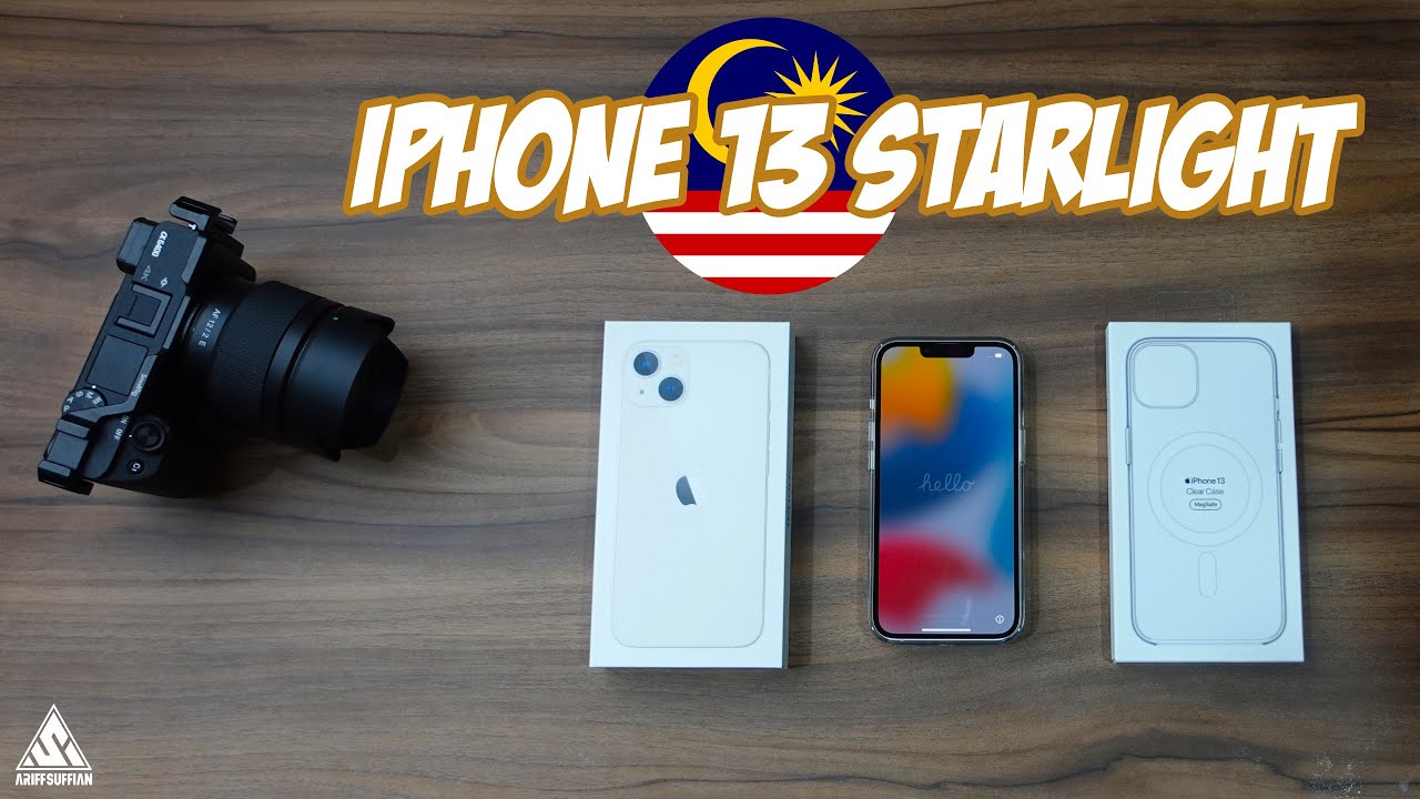 iPhone 13 Starlight + Apple Clear Case Magsafe Unboxing Malaysia 🇲🇾 ...