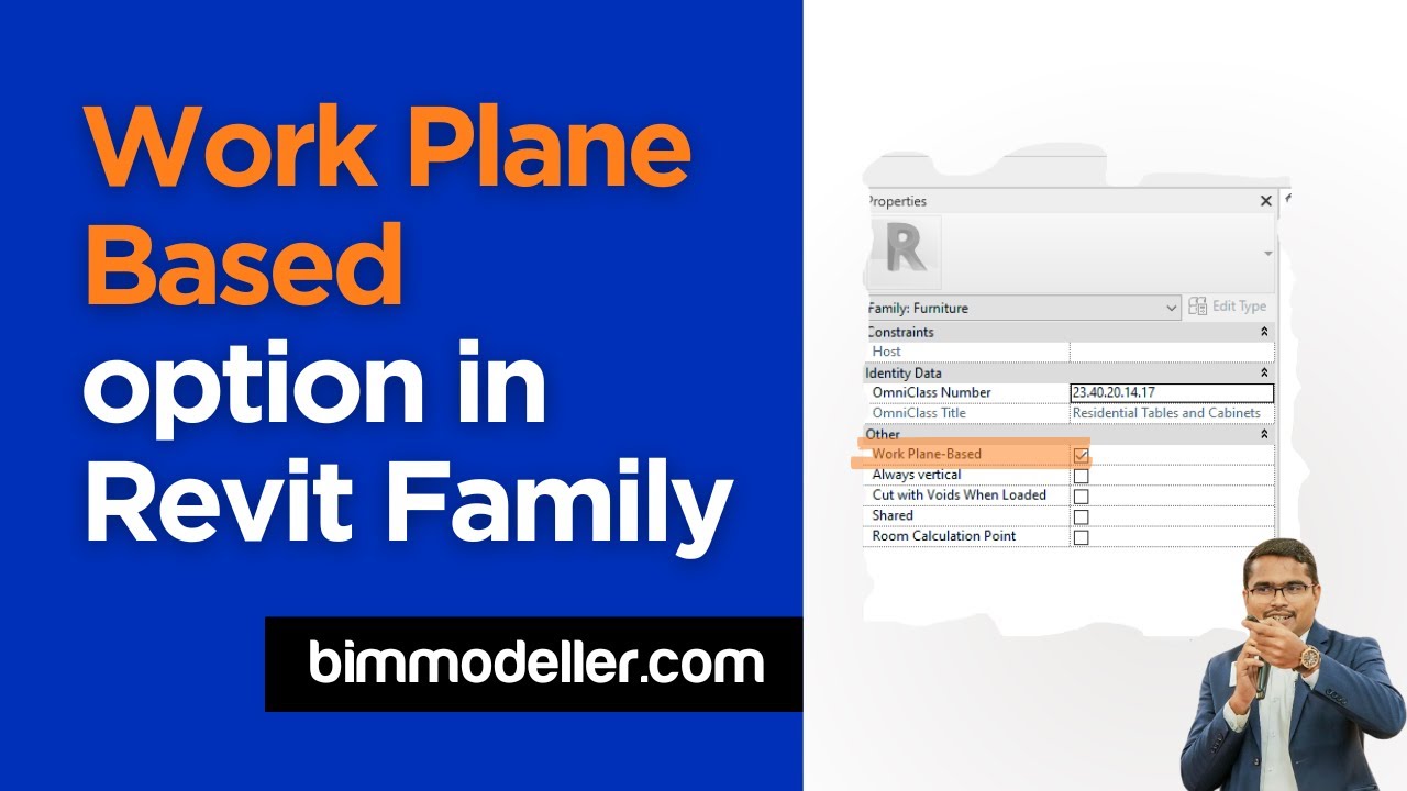 How to use Work Plane Based option in Revit Family - YouTube