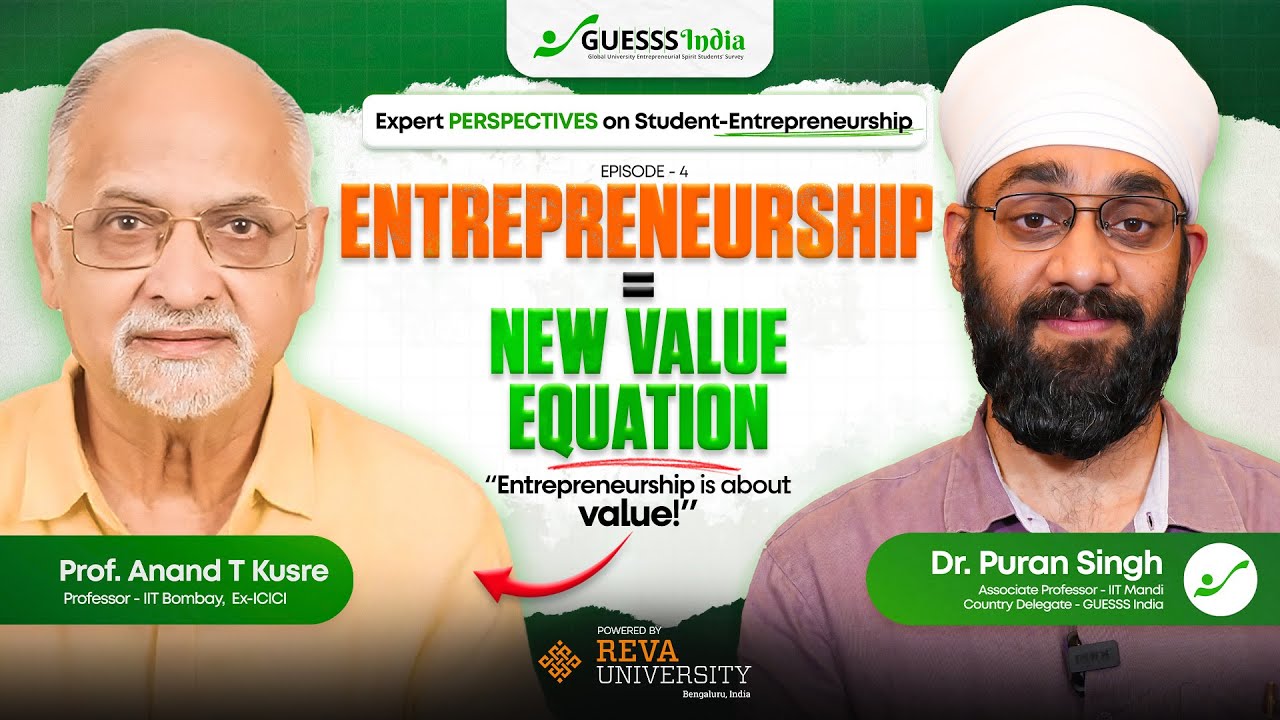 Why Student Entrepreneurs Must Focus on Value Creation? | Prof. Anand T ...