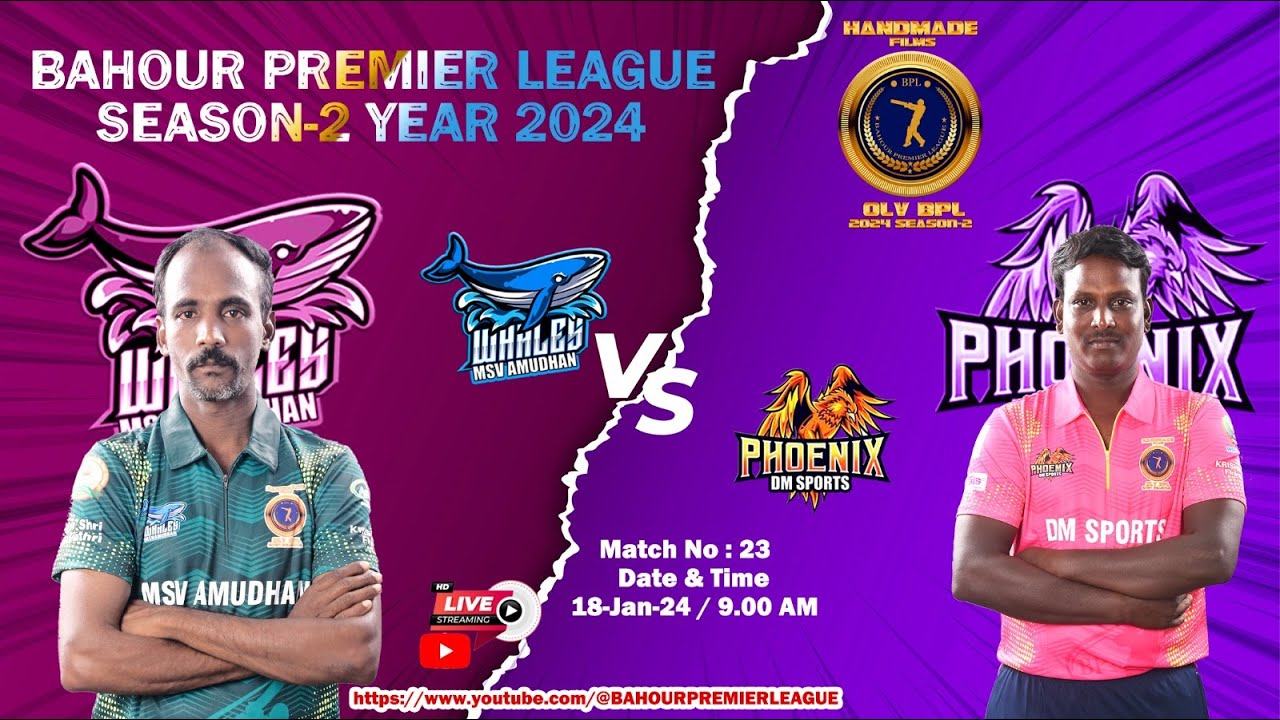 T10 Bahour Premier League Season 2 Whales Vs Phoenix Youtube