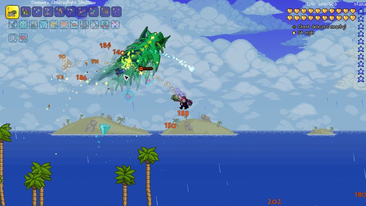 Terraria Fishron Battle - YouTube