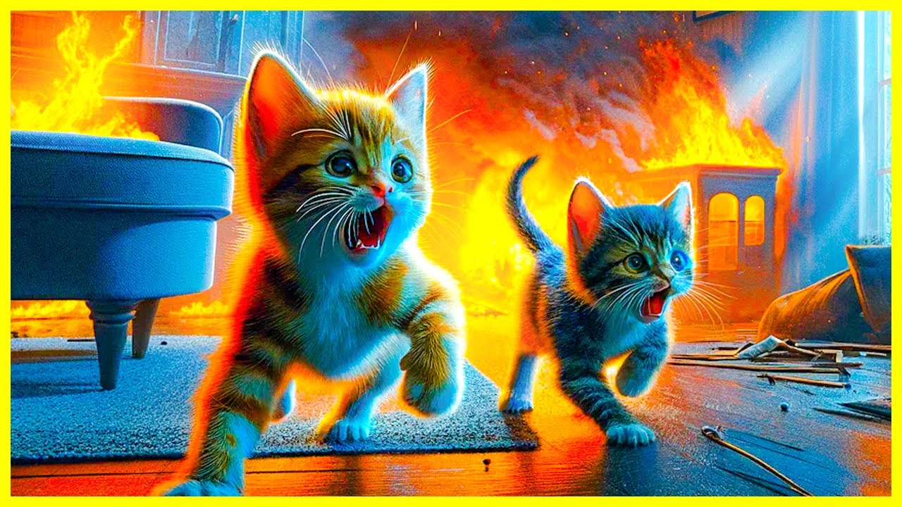 Cats accidentally set the house on fire #cat - YouTube
