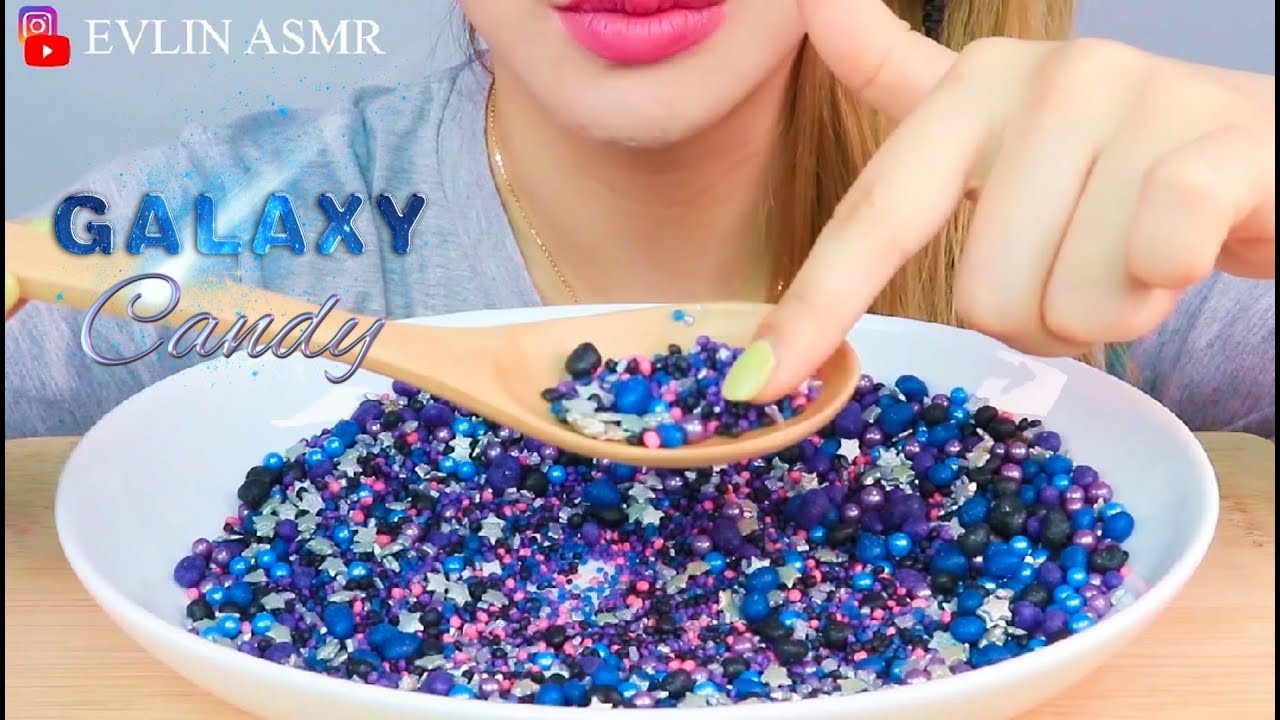 ASMR MAKAN PERMEN GALAXY - GALAXY FOOD - YouTube