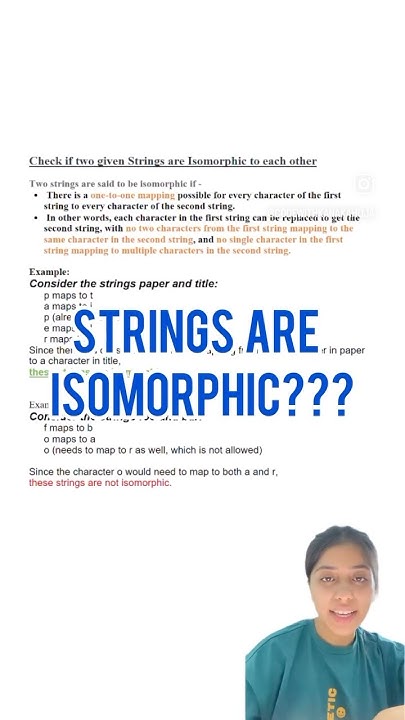 Isomorphic strings (Leetcode:205)|Easy concept| #codewithkanakahuja # ...