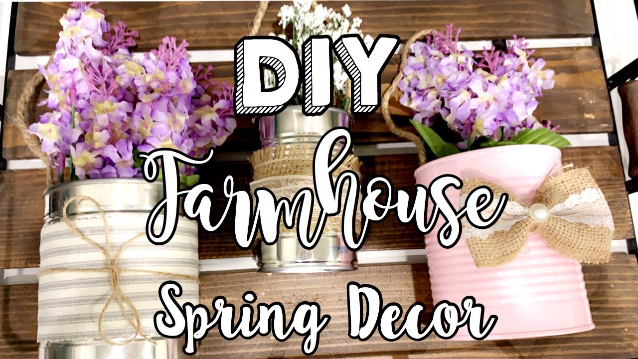 FARMHOUSE DIY | SPRING DIY | SPRING DECOR DIY UNDER $20 CHALLENGE - YouTube