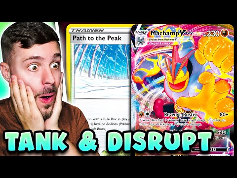 390HP Machamp VMAX Deck Plays PATH TO THE PEAK?! - YouTube