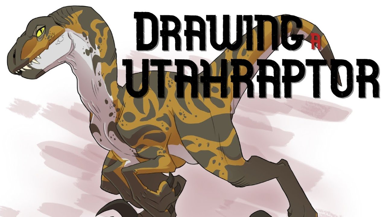Drawing a Utahraptor - YouTube