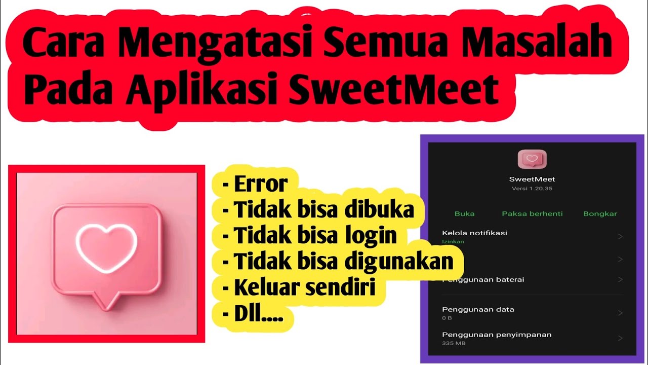 Cara Mengatasi Masalah Pada Aplikasi Sweet Meet | Cara Atasi Sweet Meet ...
