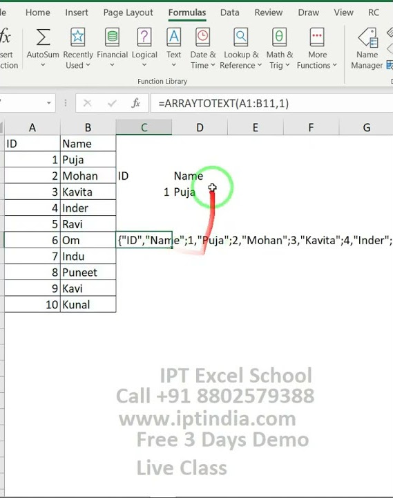 ARRAYTOTEXT Excel New Formulas #Shorts #vlookup - YouTube