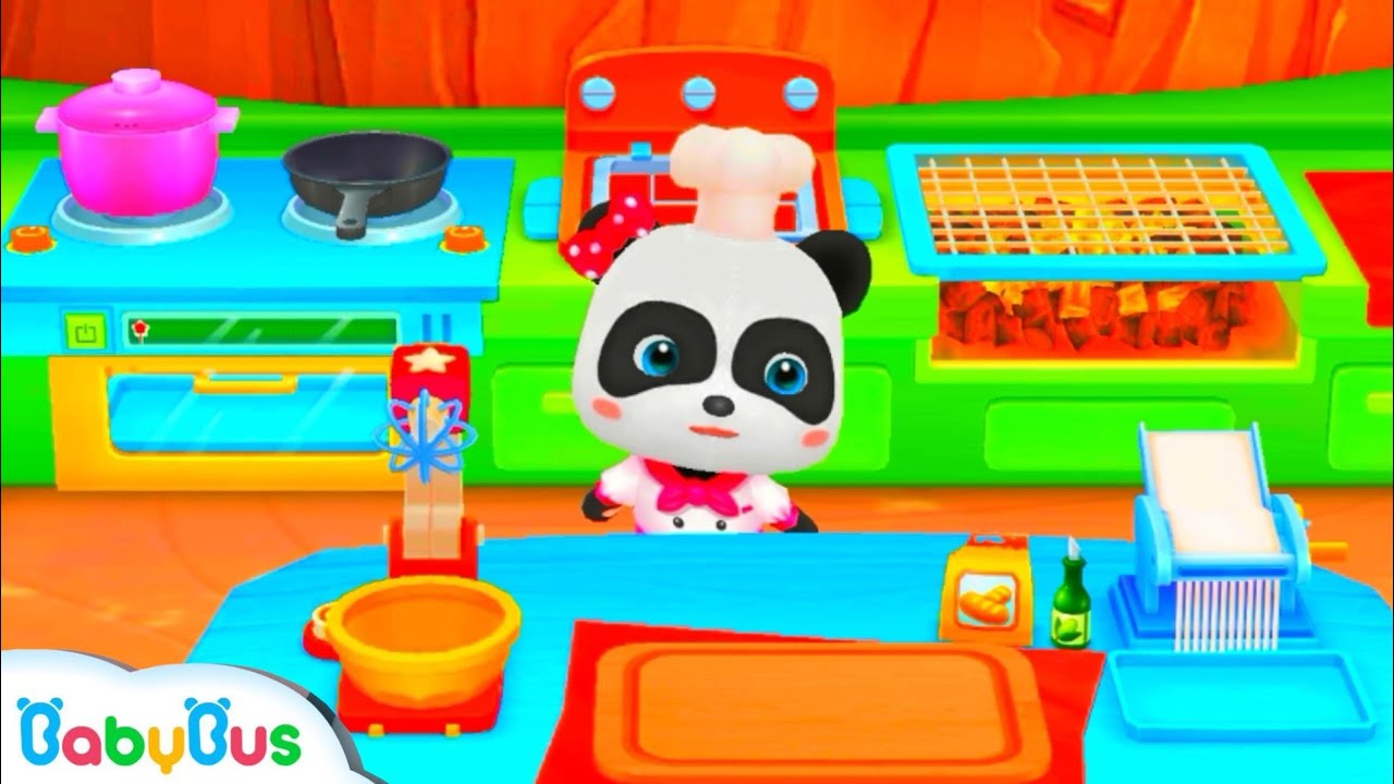 Babybus: Little Panda Restaurant || Baby bus Panda Cartoon Gameplay ...