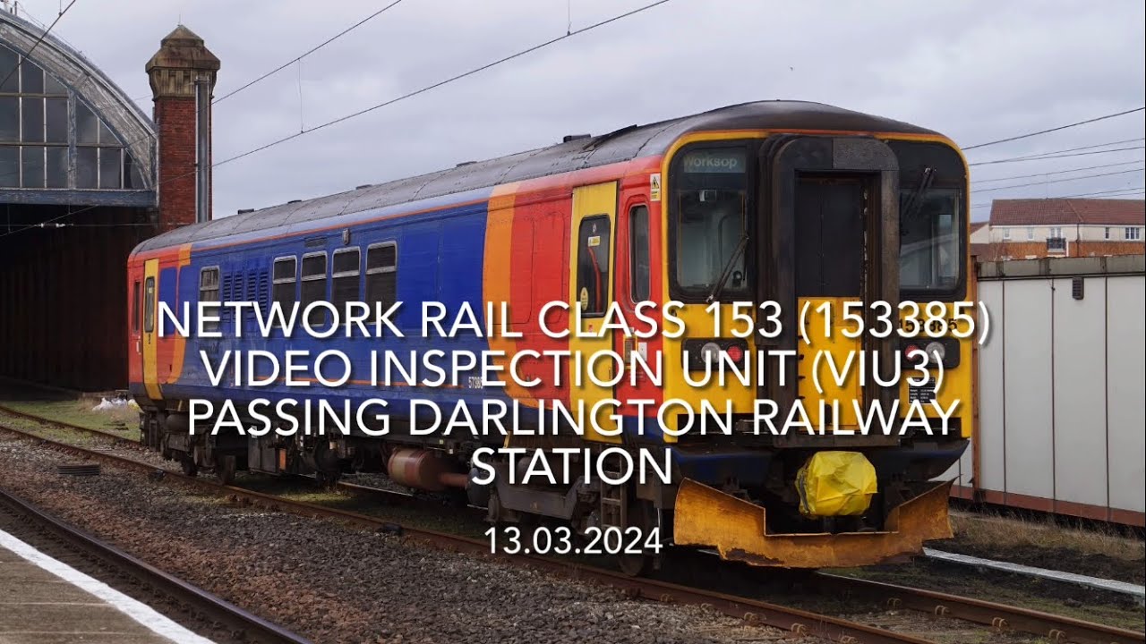 Network Rail Class 153 (153385) Video Inspection Unit (VIU3) Passing ...