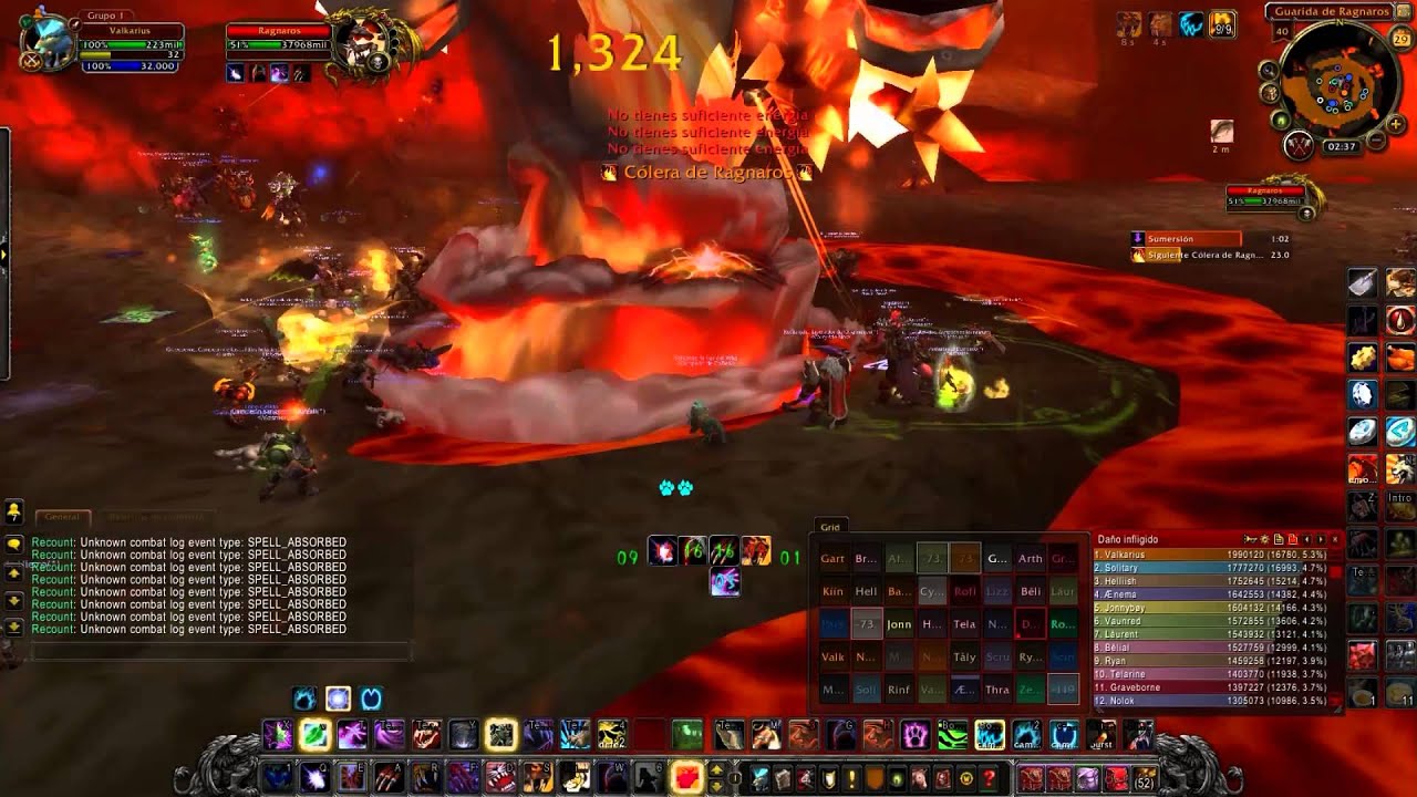 WoW's 10th Anniversary, Raid: Molten Core 40 man, ragnaros kill, Feral ...