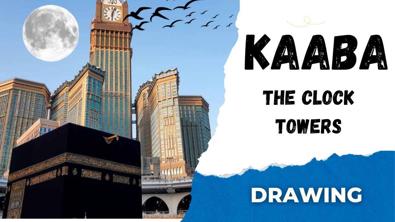 Kaaba Drawing tutorial | How To Draw Kaaba | Mecca Kaaba Art | Drawing ...