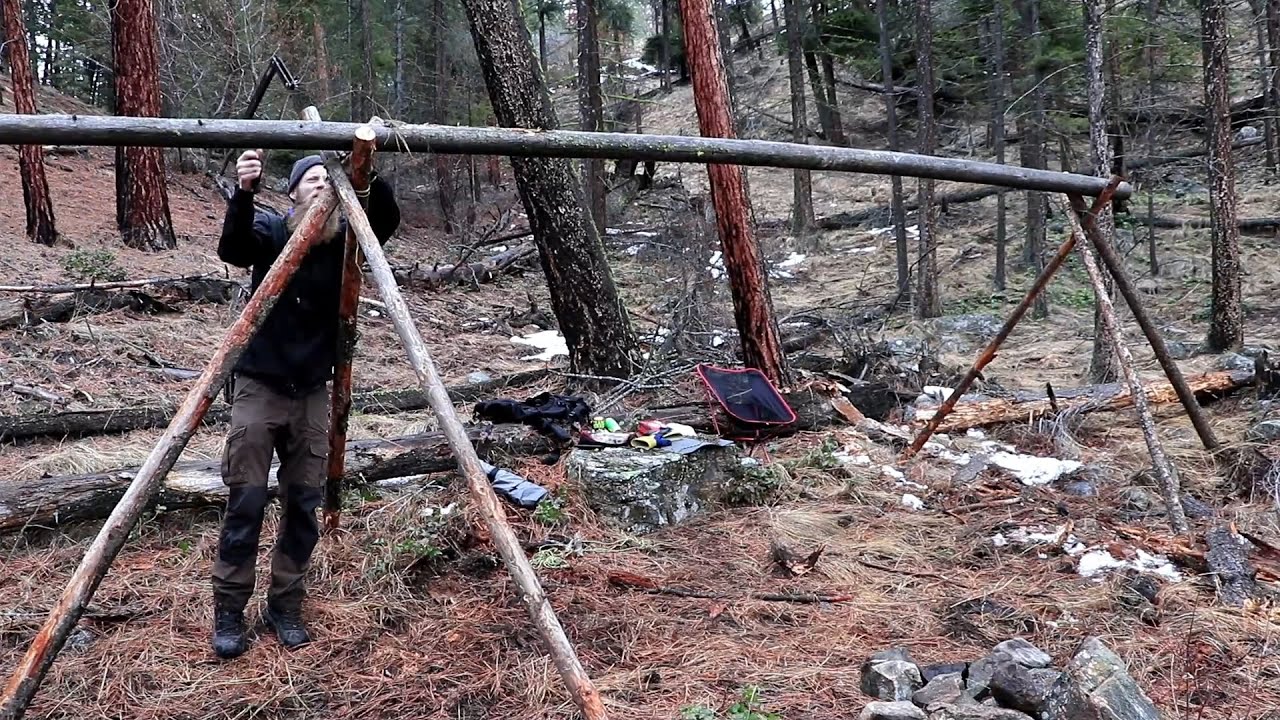 E-01 | Bushcraft Camp Build | Building The New Bushcraft Camp - YouTube