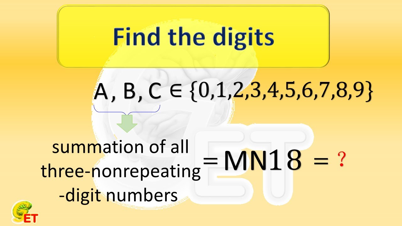 Find the digits.【FunMath, 7th grade – 41】 - YouTube