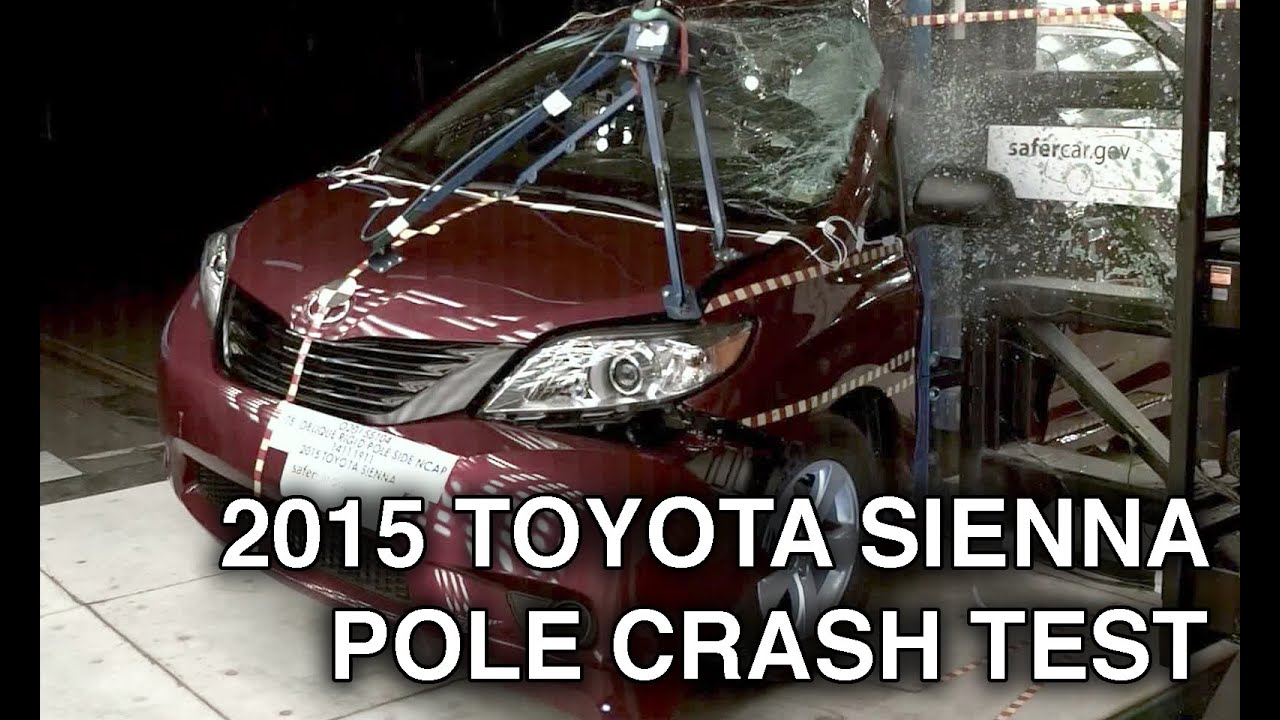 2015 Toyota Sienna | Pole Crash Test - YouTube