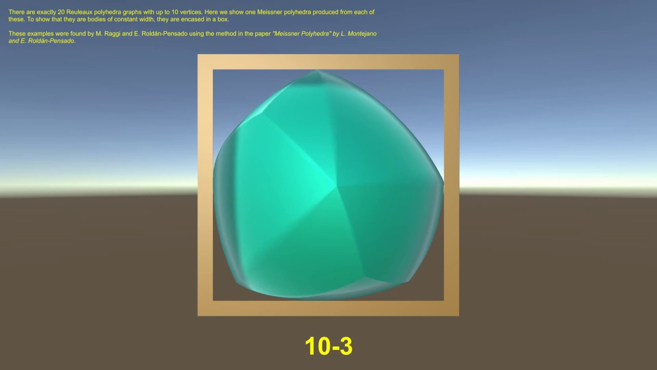 Meissner Polyhedra (Bodies of Constant Width) - YouTube