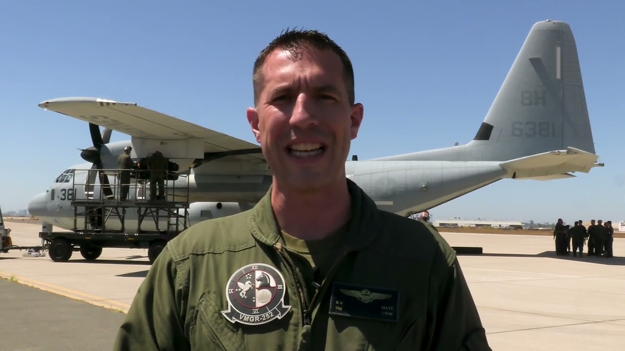 Interview with Marine KC-130J Harvest HAWK pilot, Maj. Royse Mayo - YouTube