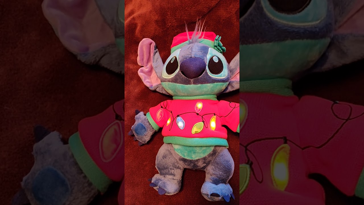Disney Stitch Light up Holiday Plush - YouTube