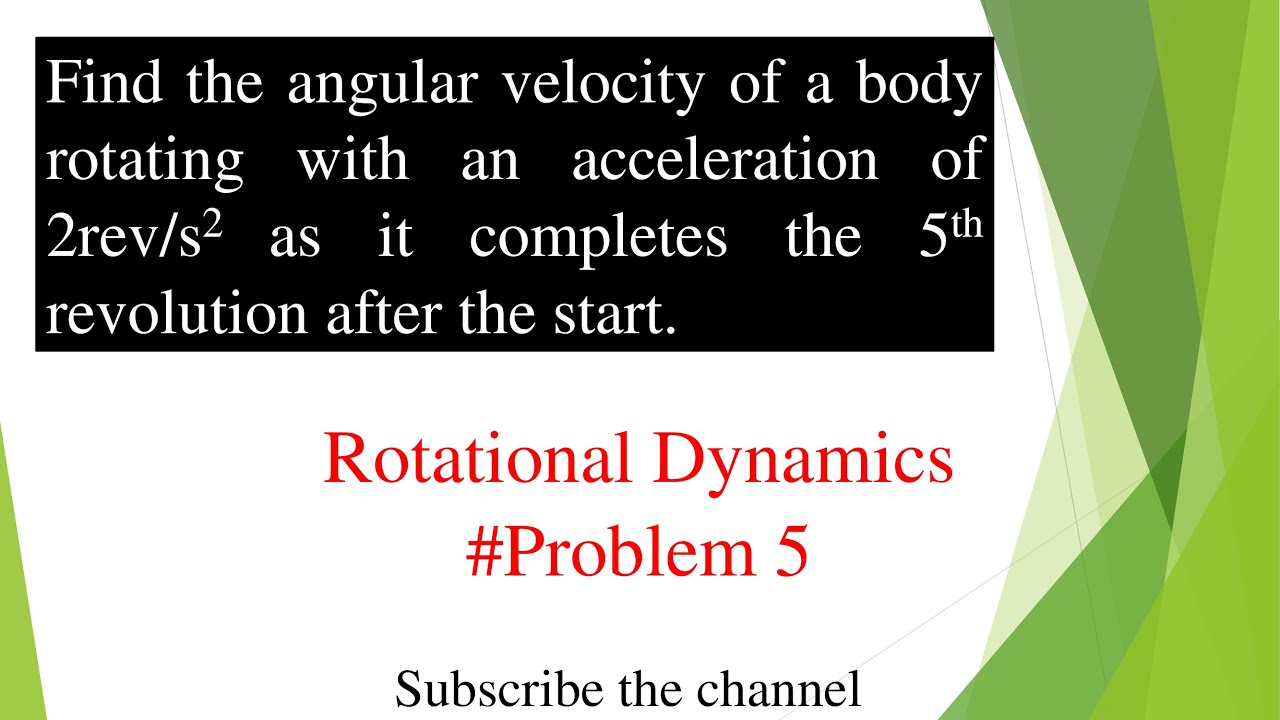 Problem 5# Rotational Dynamics # JEE # NEET - YouTube