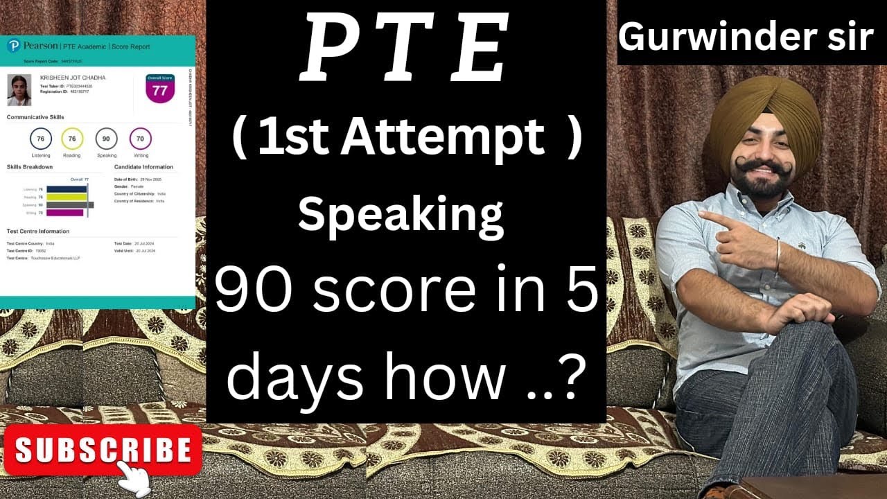PTE exam review, speaking 90 scores in 5 days, how to get 90 scores in ...
