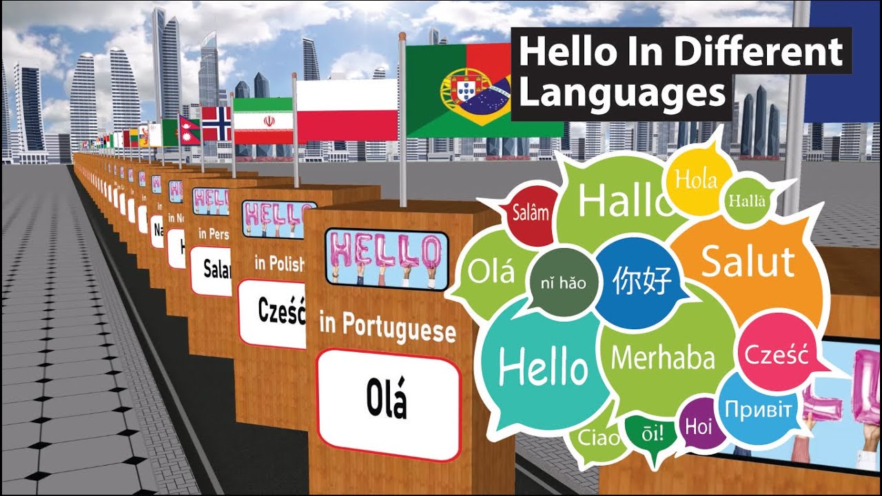 Hello From Different Languages | Hello From Different Countries | 3D ...