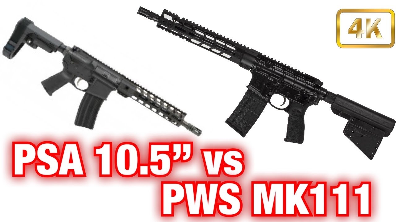 PSA 10.5" AR pistol vs PWS 11.85" AR pistol - YouTube