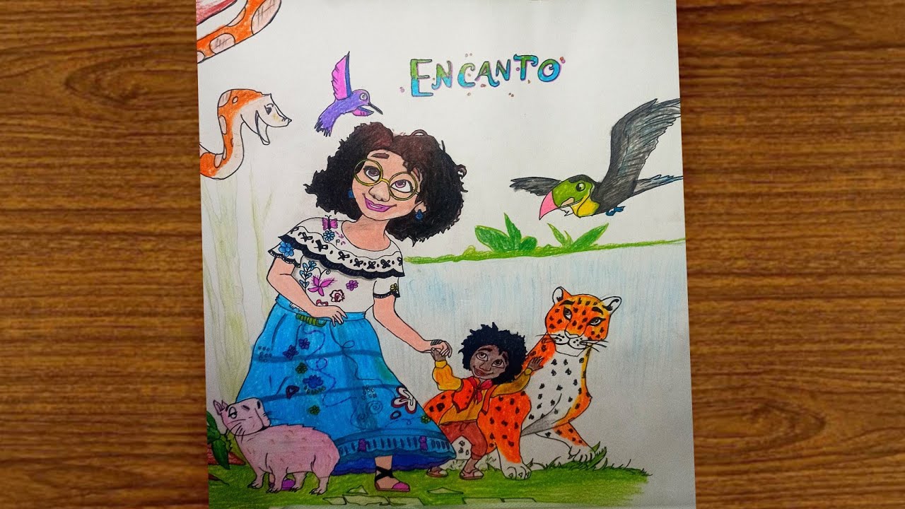 How to draw Mirabel from Encanto | How to draw Mirabel step by step ...