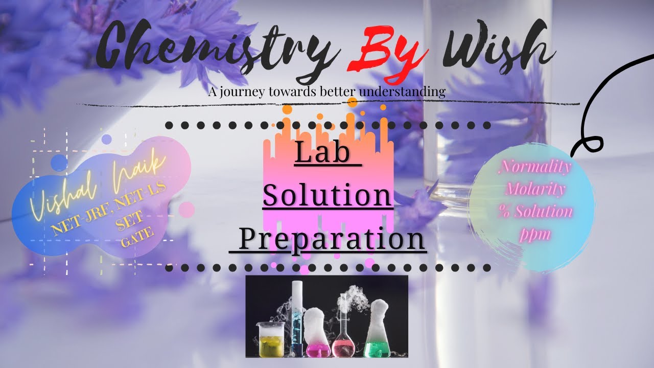 Lab solution preparation | Molarity | Normality | percent % solutions ...
