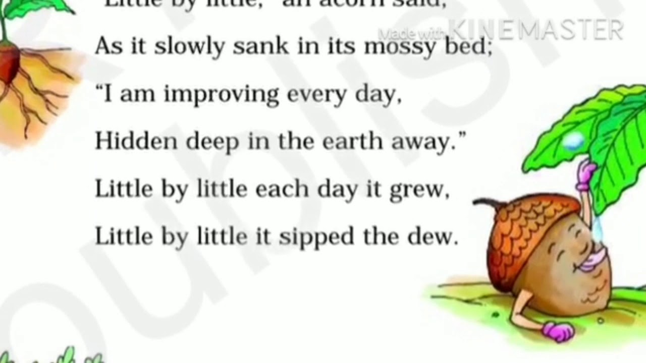 Class -3 Sub-English Poem- Little by Little - YouTube