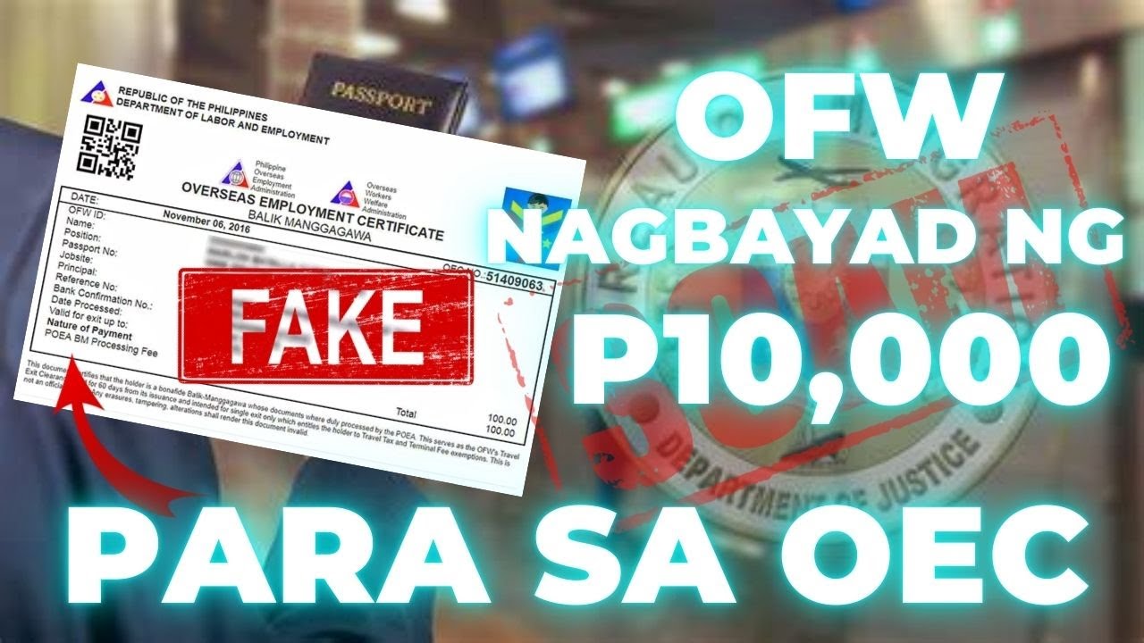 IMMIGRATION NAHARANG ANG ISANG ASPIRING OFW NA MAY PEKENG OEC | PARA ...