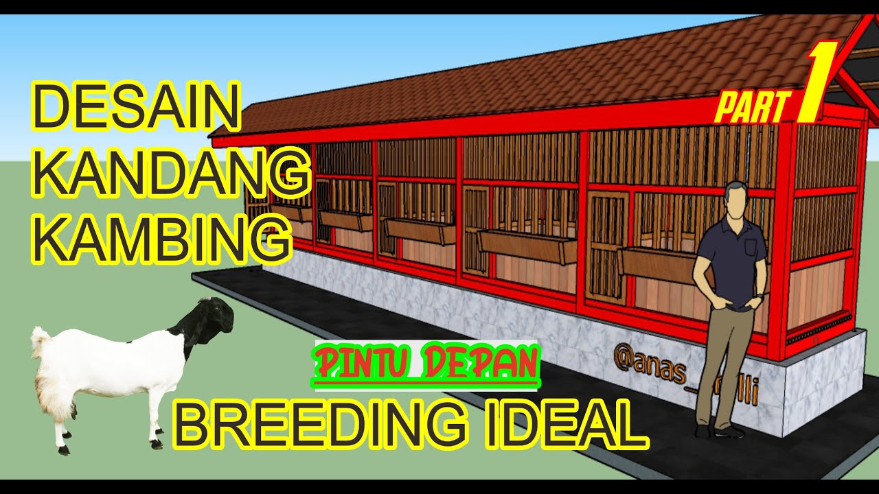 Part#1 Desain kandang kambing breeding ideal model pintu depan # ...