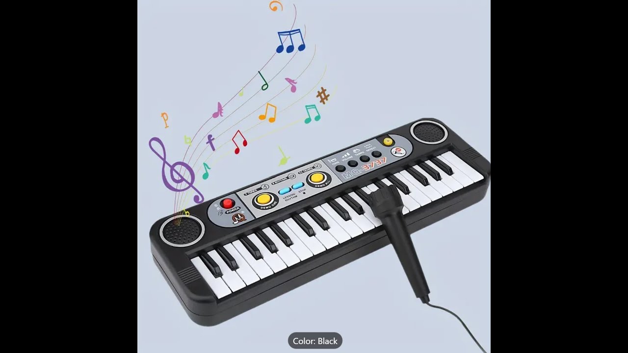 37 Keys Single Channel Electronic Organ | Keyboard With Microphone ...