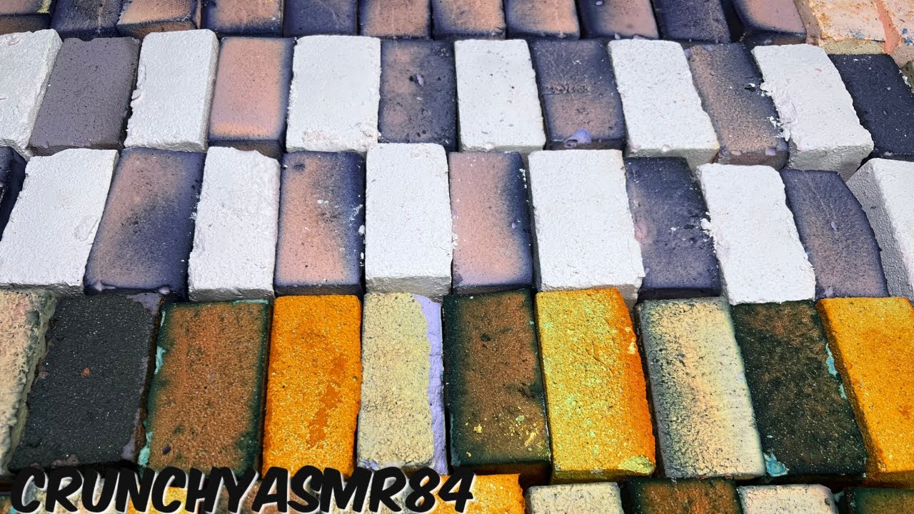 82 Chalk Blocks | Variety of Colors & Textures | Oddly Satisfying ...