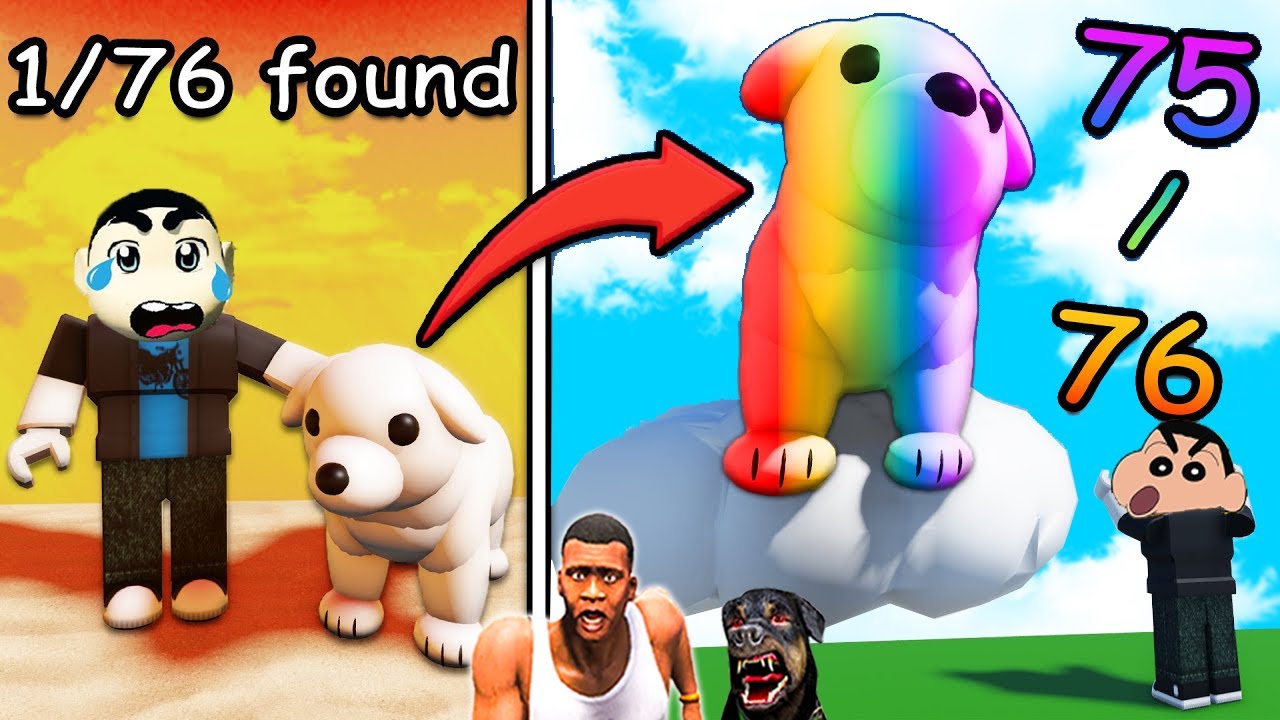 SHINCHAN FIND NOOB TO HACKER DOG PUPPIES in ROBLOX with FRANKLIN & CHOP ...