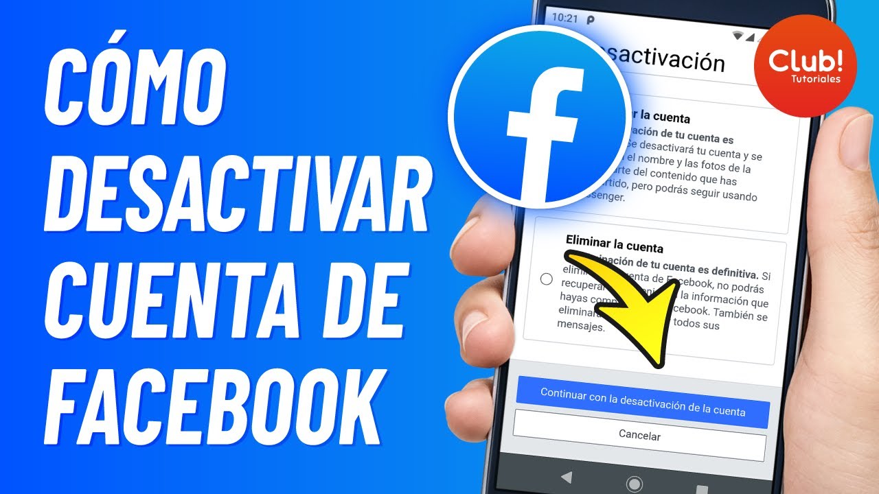 Como Desactivar CUENTA DE FACEBOOK Temporalmente - YouTube