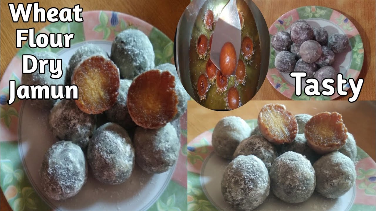 Wheat Flour Dry Jamun Recipe / Dry Jamun / Kala Jamun / Easy Diwali ...