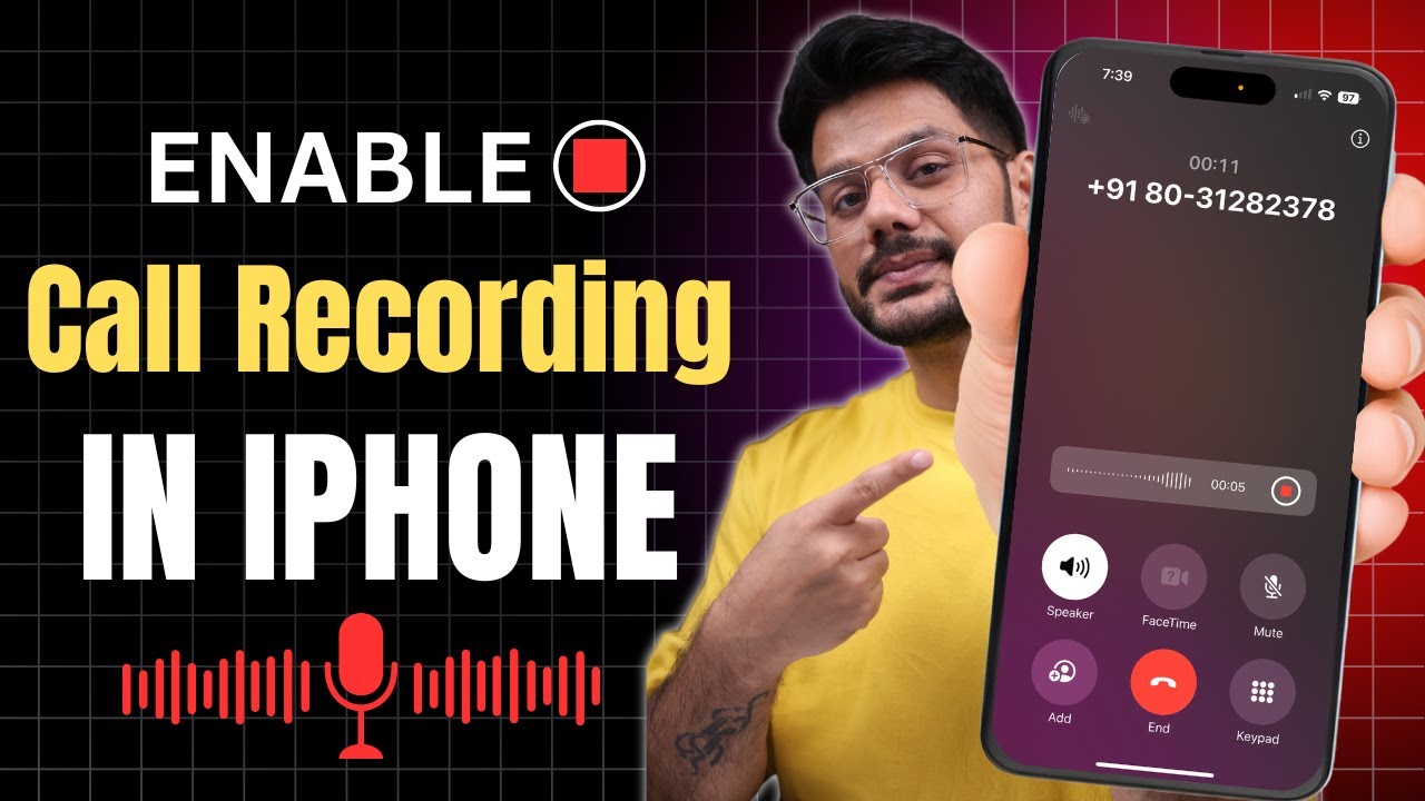 How to use Call Recording in iPhone iOS 18 in iPhone 12, 13, 14, 15, 15 ...