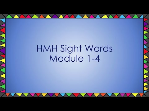 HMH Sight Words First Grade Module 1-4 - YouTube