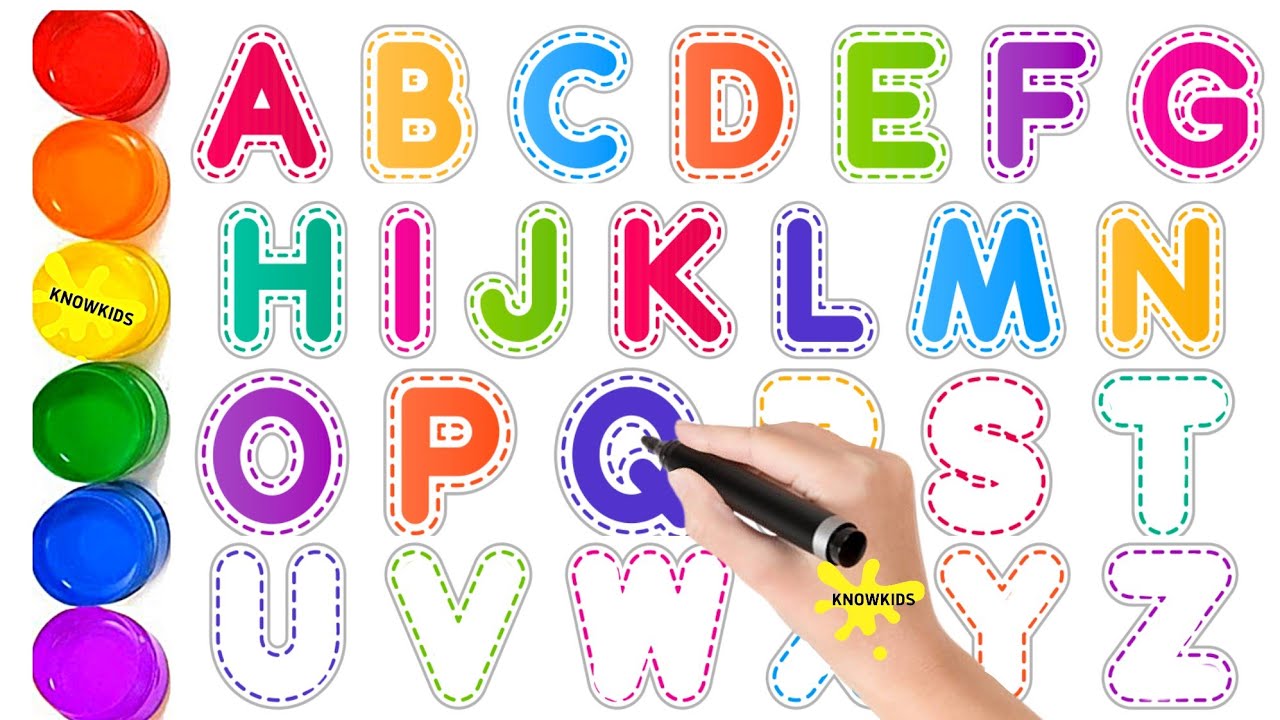 Let's draw uppercase ABCD drawing for preschool toddlers and kids ...