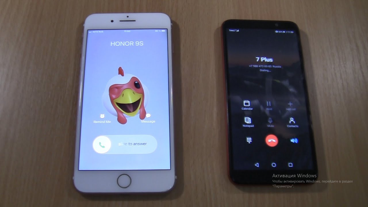 Incoming call & Outgoing call at the Same Time Iphone 7 plus+HONOR 9S ...