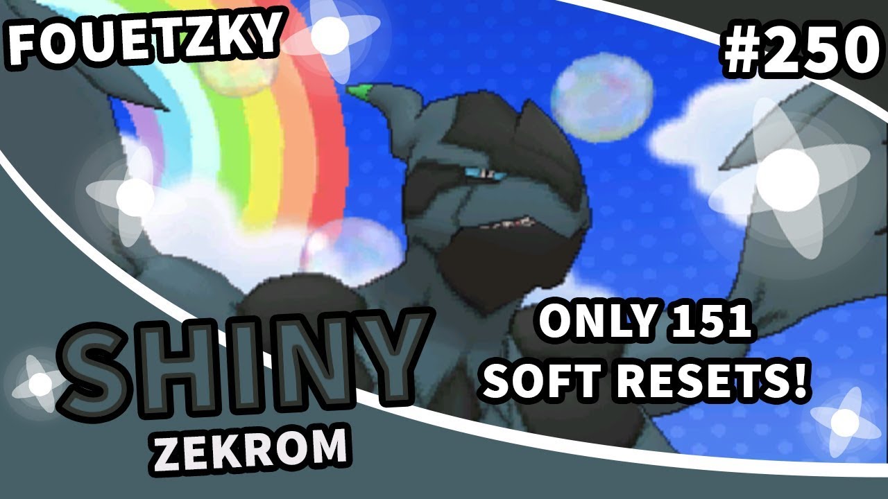 Shiny #250: EPIC LIVE SHINY ZEKROM REACTION! Pokémon ORAS Soft Resets ...