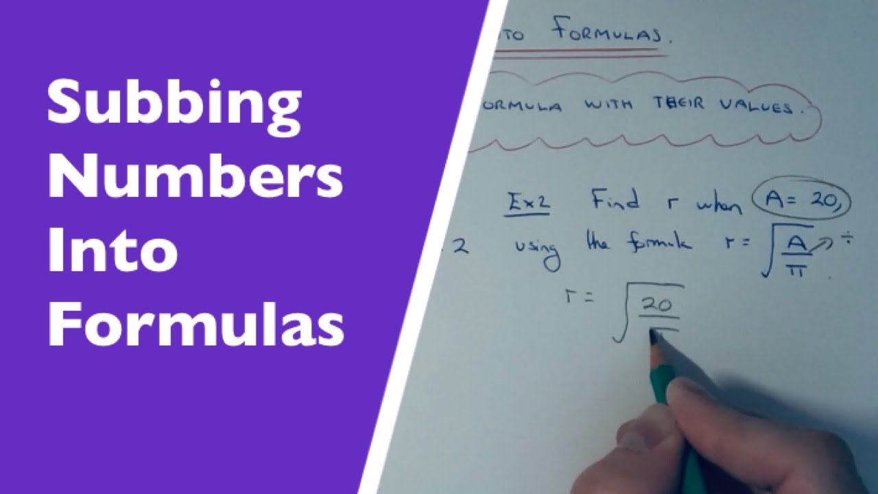 How To Substitute Numbers Into Formulas Easy Method YouTube How To Substitute Numbers Into Formulas Easy Method YouTube
