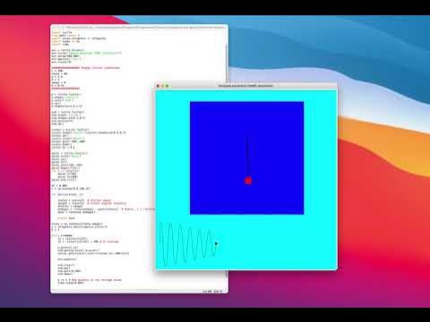 Damped simple harmonic motion (pendulum) using Python Turtle and Scipy ...