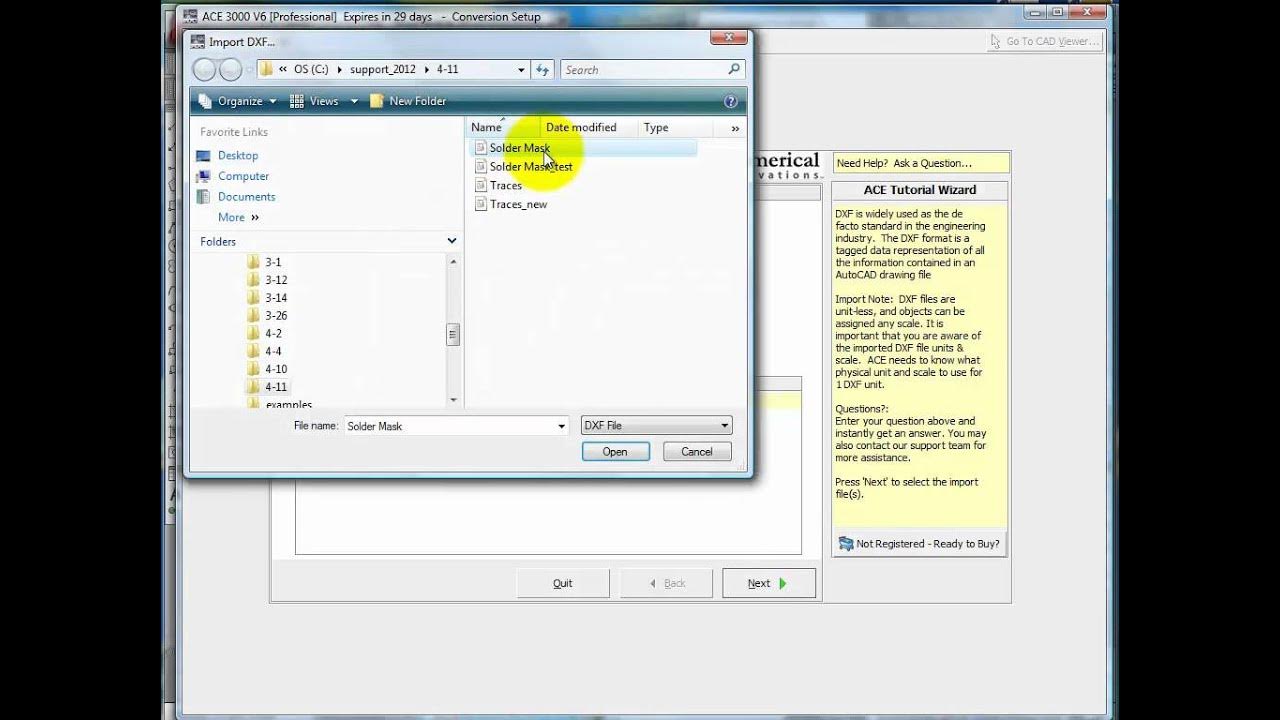 DXF to Gerber Conversion (example 2) - YouTube
