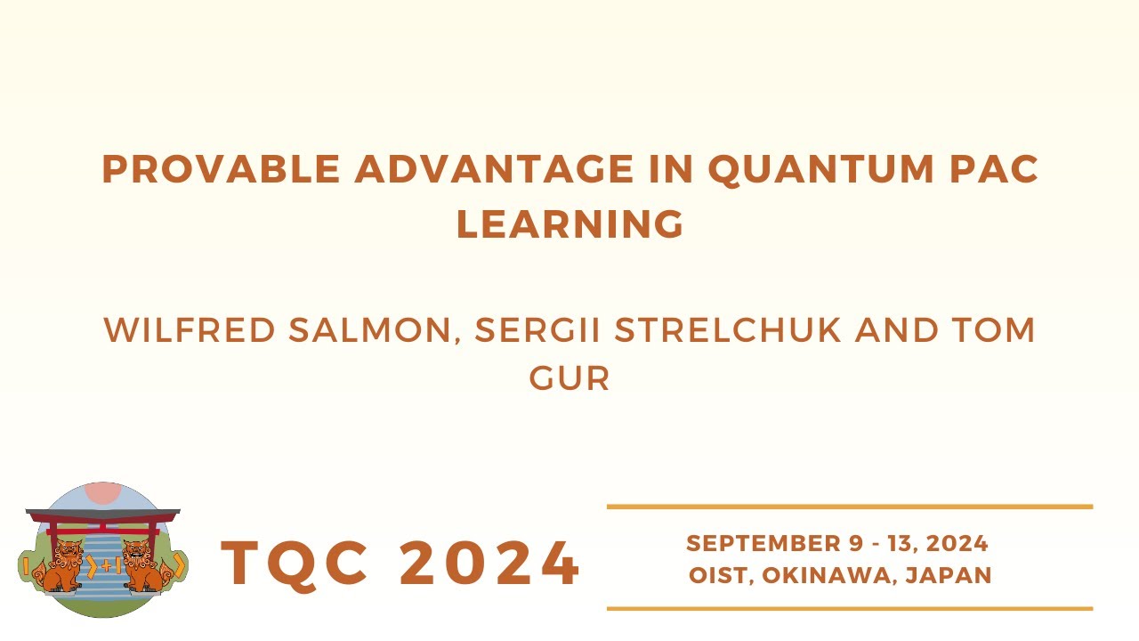 Provable Advantage in Quantum PAC Learning | Wilfred Salmon, Sergii ...